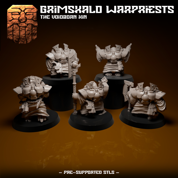 3D Printable Grimskald Warpriests by Forged in Fury Miniatures